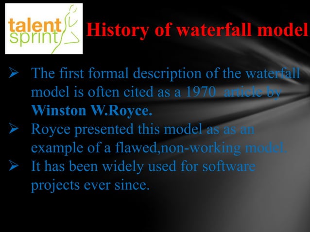 Waterfall model ppt final | PPTX
