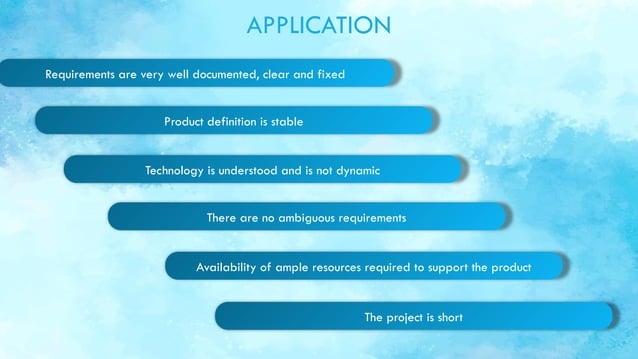 WaterFall Model basic presentation with applications | PPTX