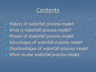Water fall process model | PPT