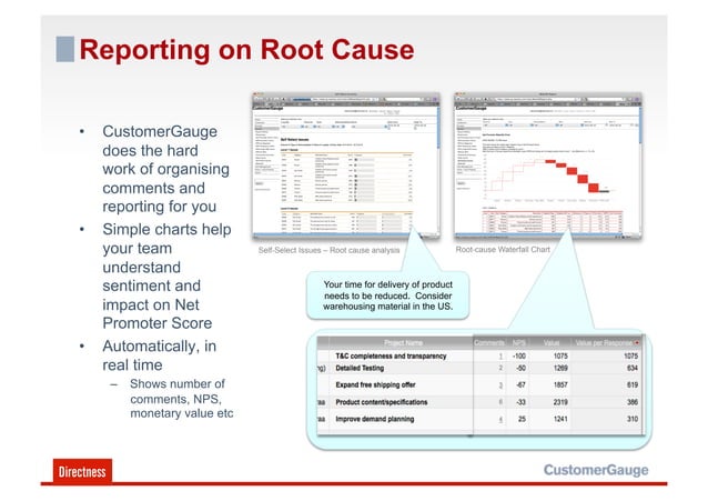 Net Promoter Score: Automatic Root Cause Analysis with a Waterfall chart | PPT