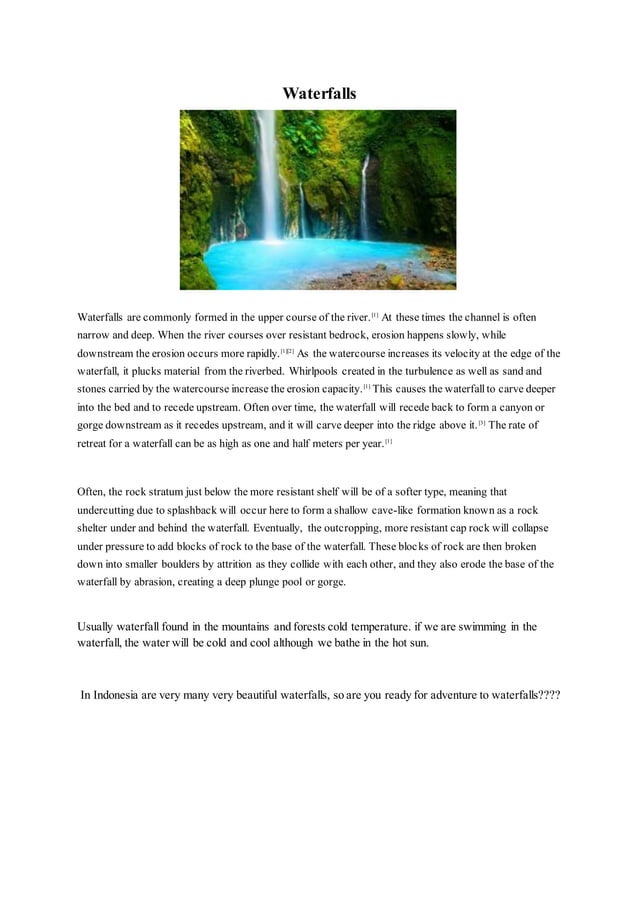 Waterfalls article | PDF