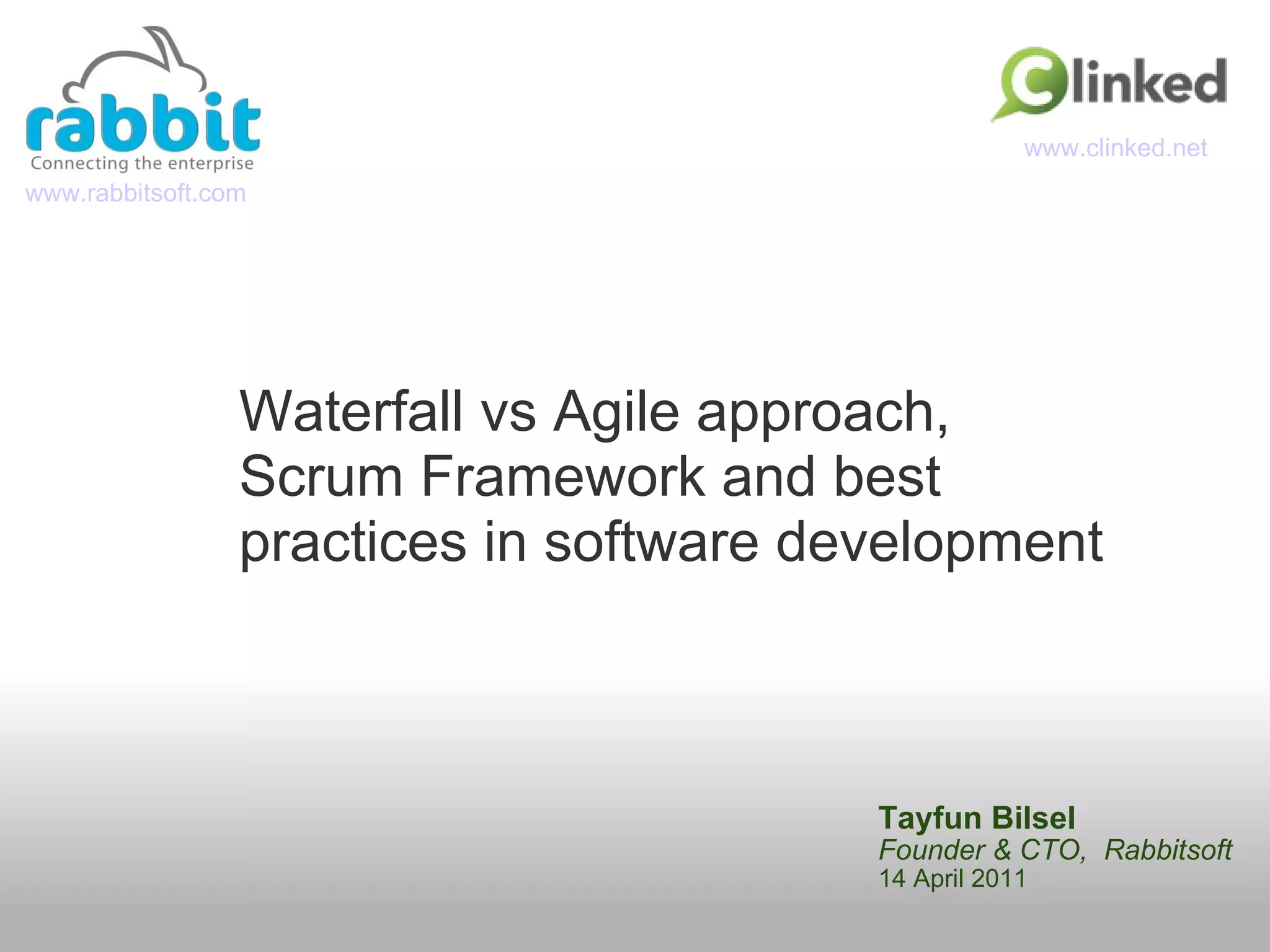 Waterfall vs agile approach scrum framework and best practices in ...