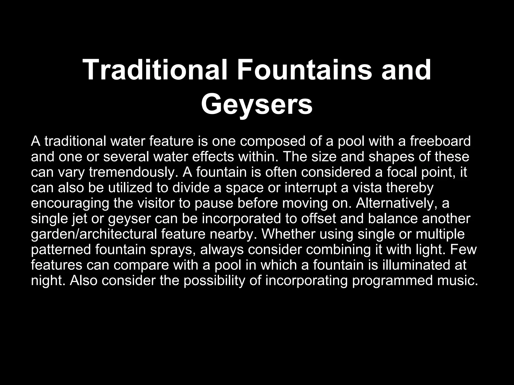 Water Feature Types | PDF
