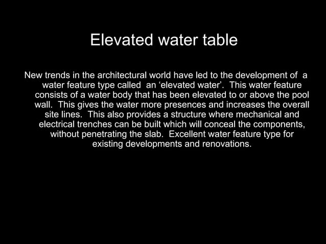 Water Feature Types | PDF