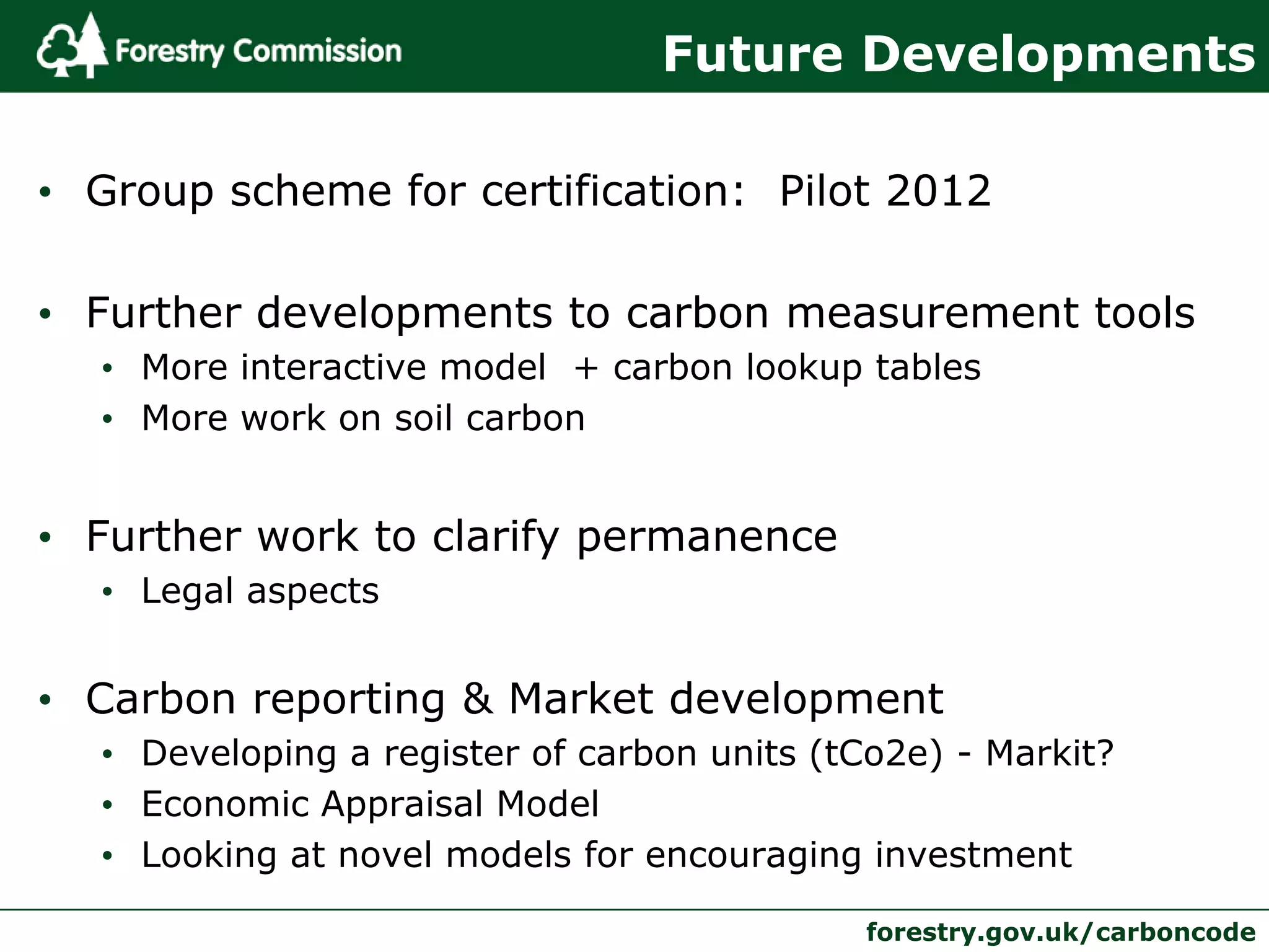 Development of carbon code – experience from forestry | PDF