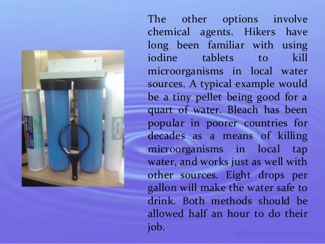 Methods for Water Purification