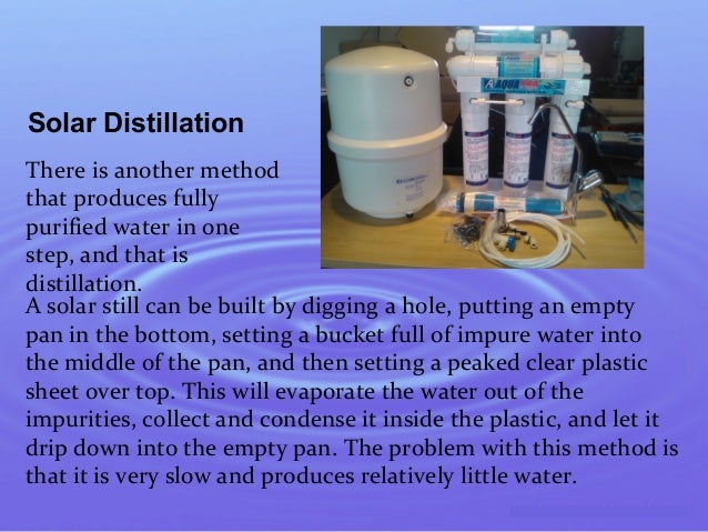 Methods for Water Purification