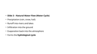 Water Flow- Understanding How Water Moves in Nature and Systems | PPTX