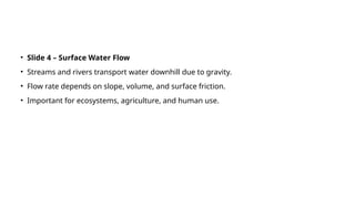 Water Flow- Understanding How Water Moves in Nature and Systems | PPTX