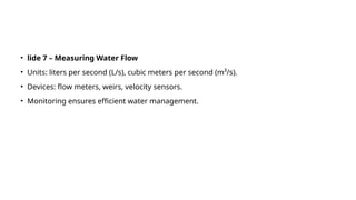 Water Flow- Understanding How Water Moves in Nature and Systems | PPTX