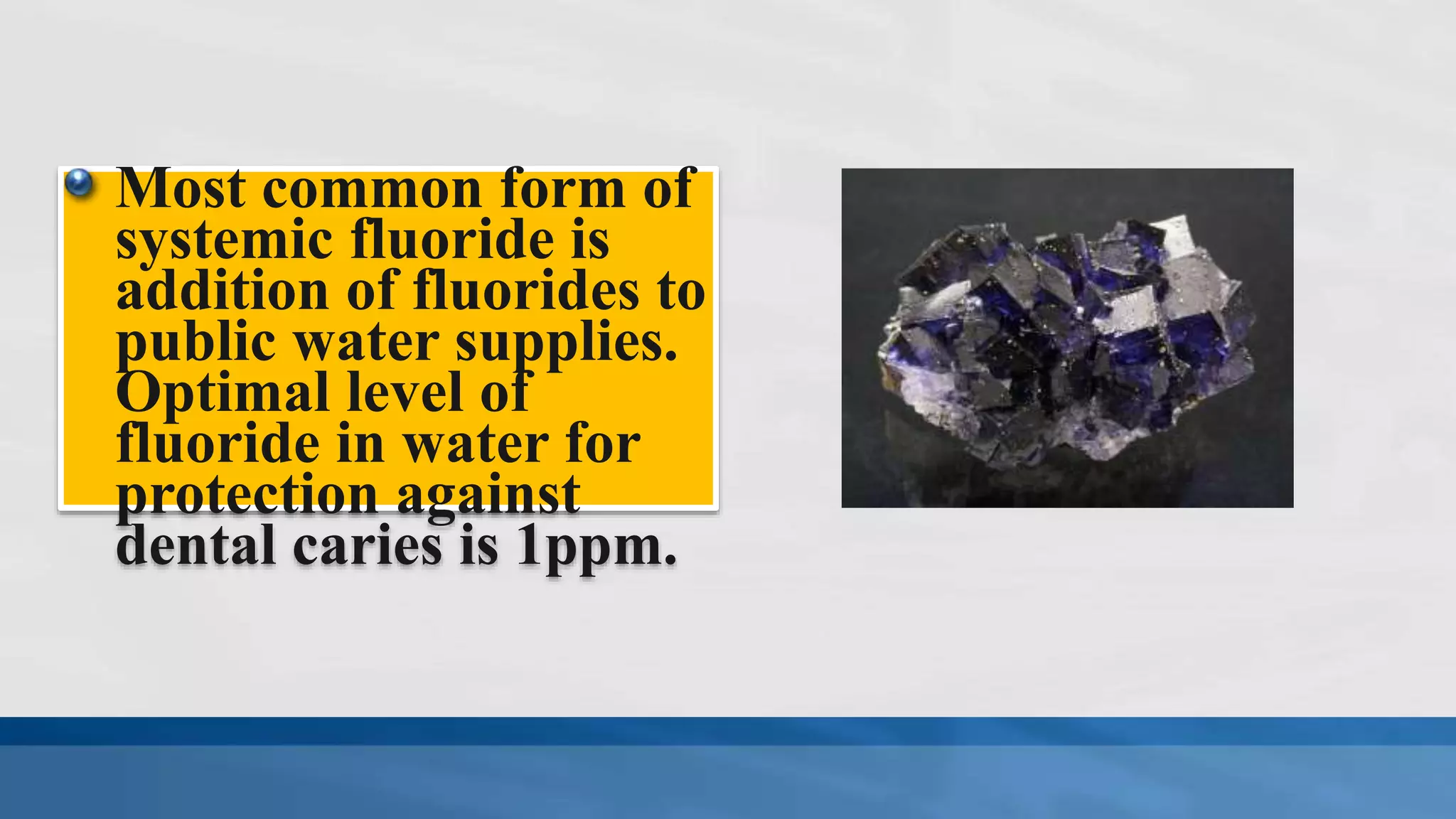 Water fluoridation & defluoridation | PPTX