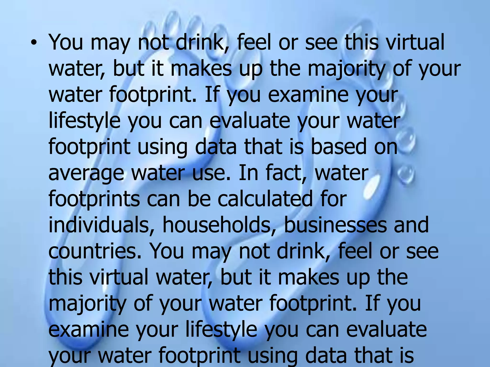 Water footprint | PPTX