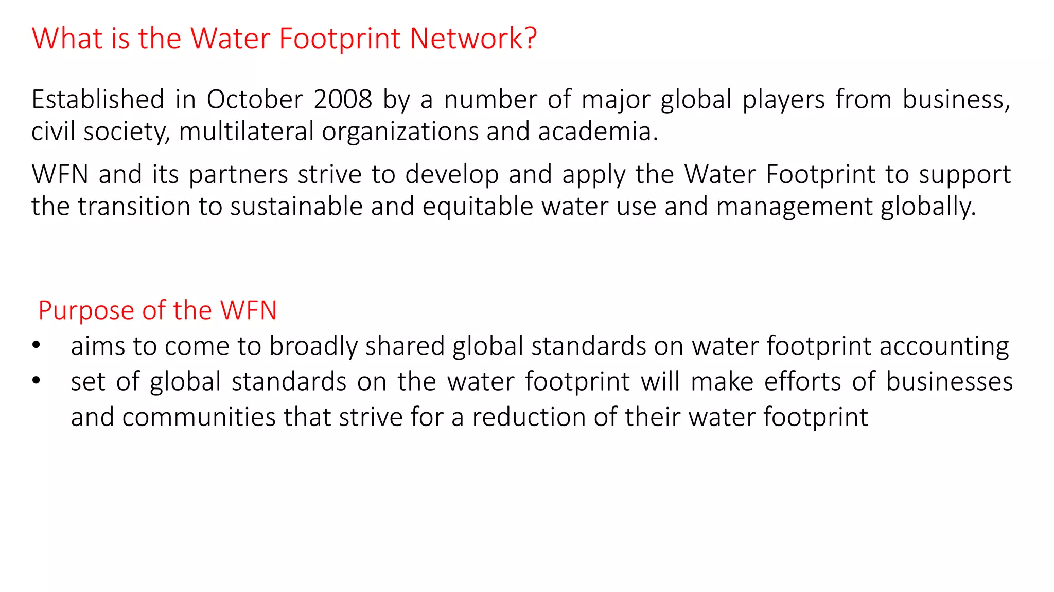 Water footprint | PPTX