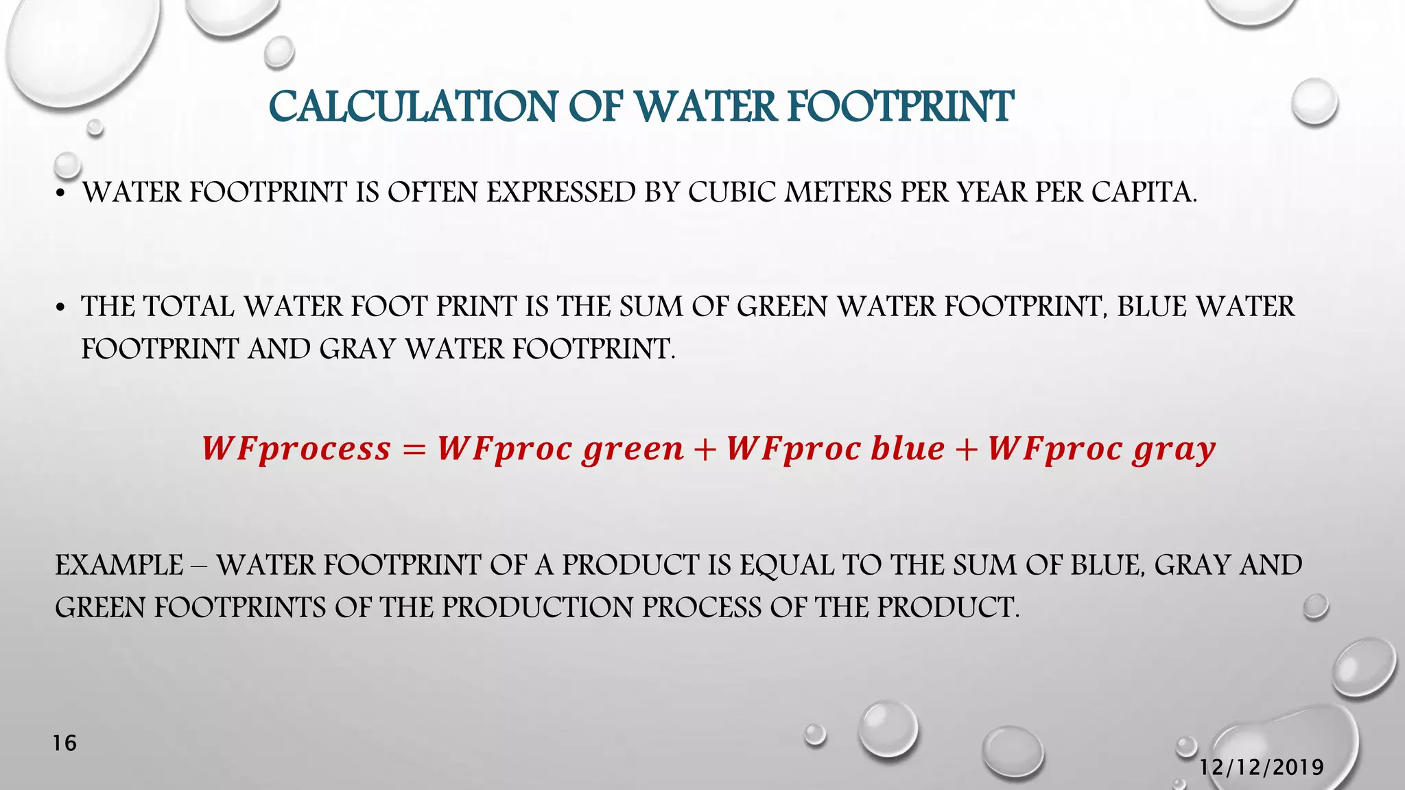 Water footprint | PPTX