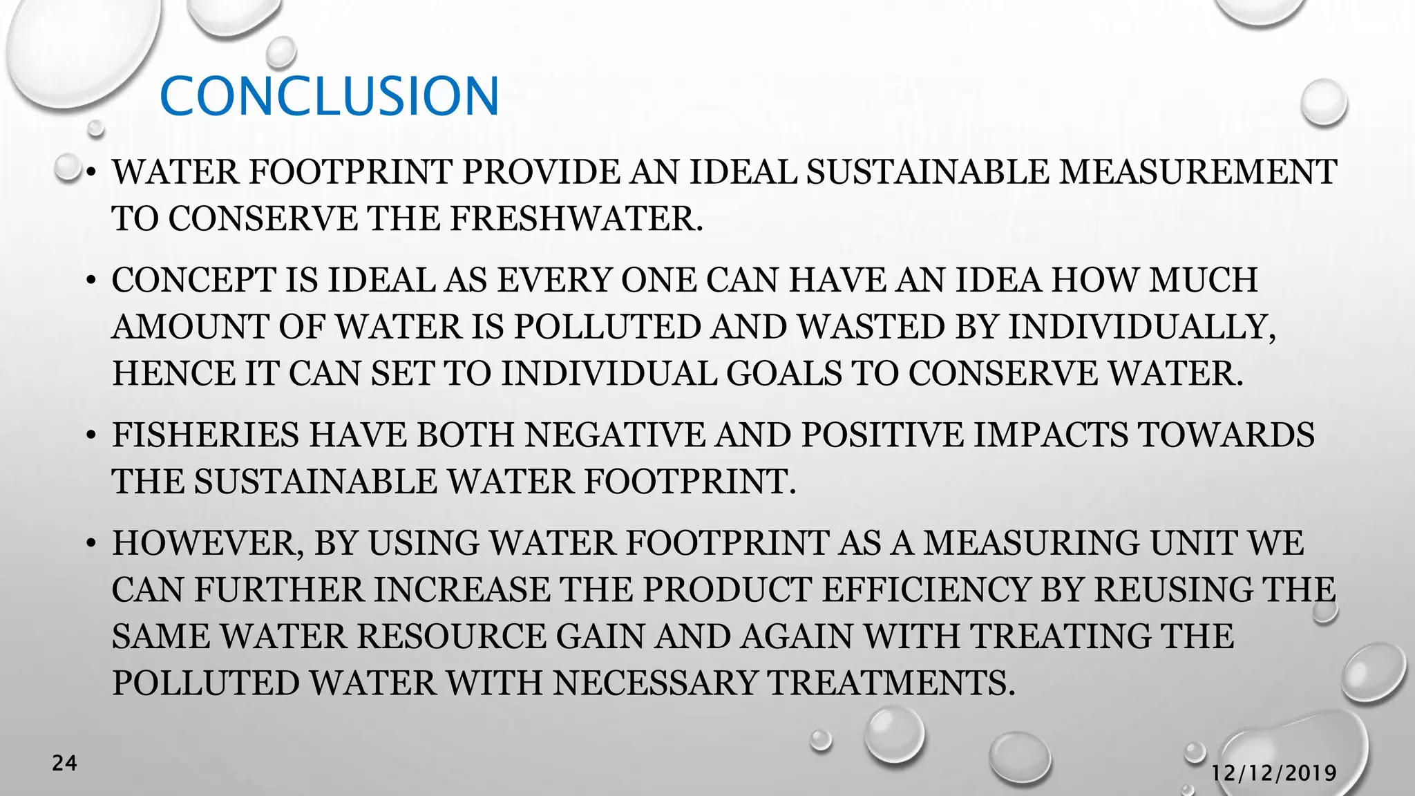 Water footprint | PPTX