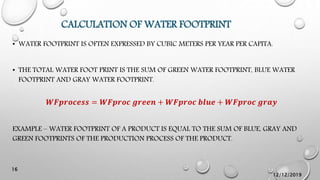 Water footprint | PPTX