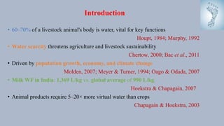 Evaluating Water Footprint as a key Indicator in Sustainable Livestock ...