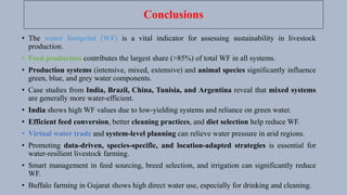 Evaluating Water Footprint as a key Indicator in Sustainable Livestock ...