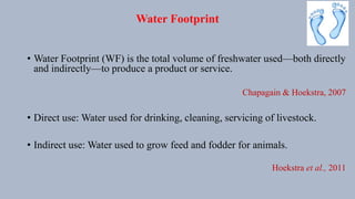 Evaluating Water Footprint as a key Indicator in Sustainable Livestock ...
