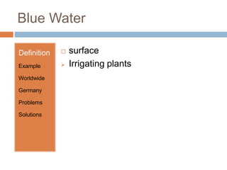 Water footprint | PPT