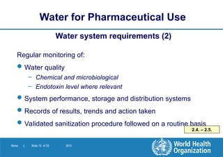 Water fo pharma use Understanding Purified Water for Pharmaceutical ...