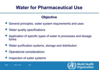 Water fo pharma use Understanding Purified Water for Pharmaceutical ...