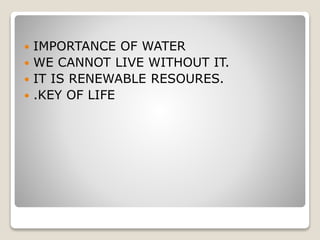 WATER FOR ALL.pptx this is very helpful | PPTX