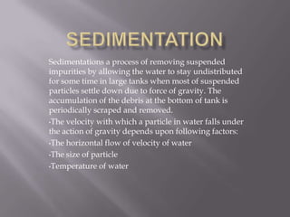 Water for domestic use | PPTX | Chemistry | Science