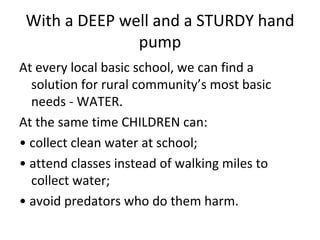 Water for education | PPT | Water Services | Home Utilities