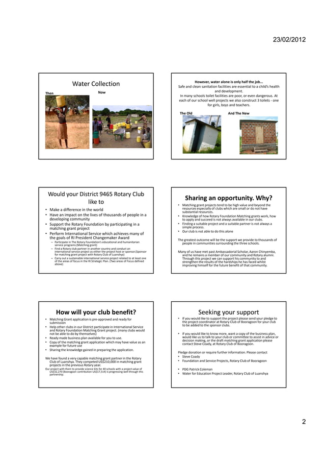 Water for education handout | PDF