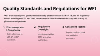 water for injection WFI - ppt Quality standards | PPTX