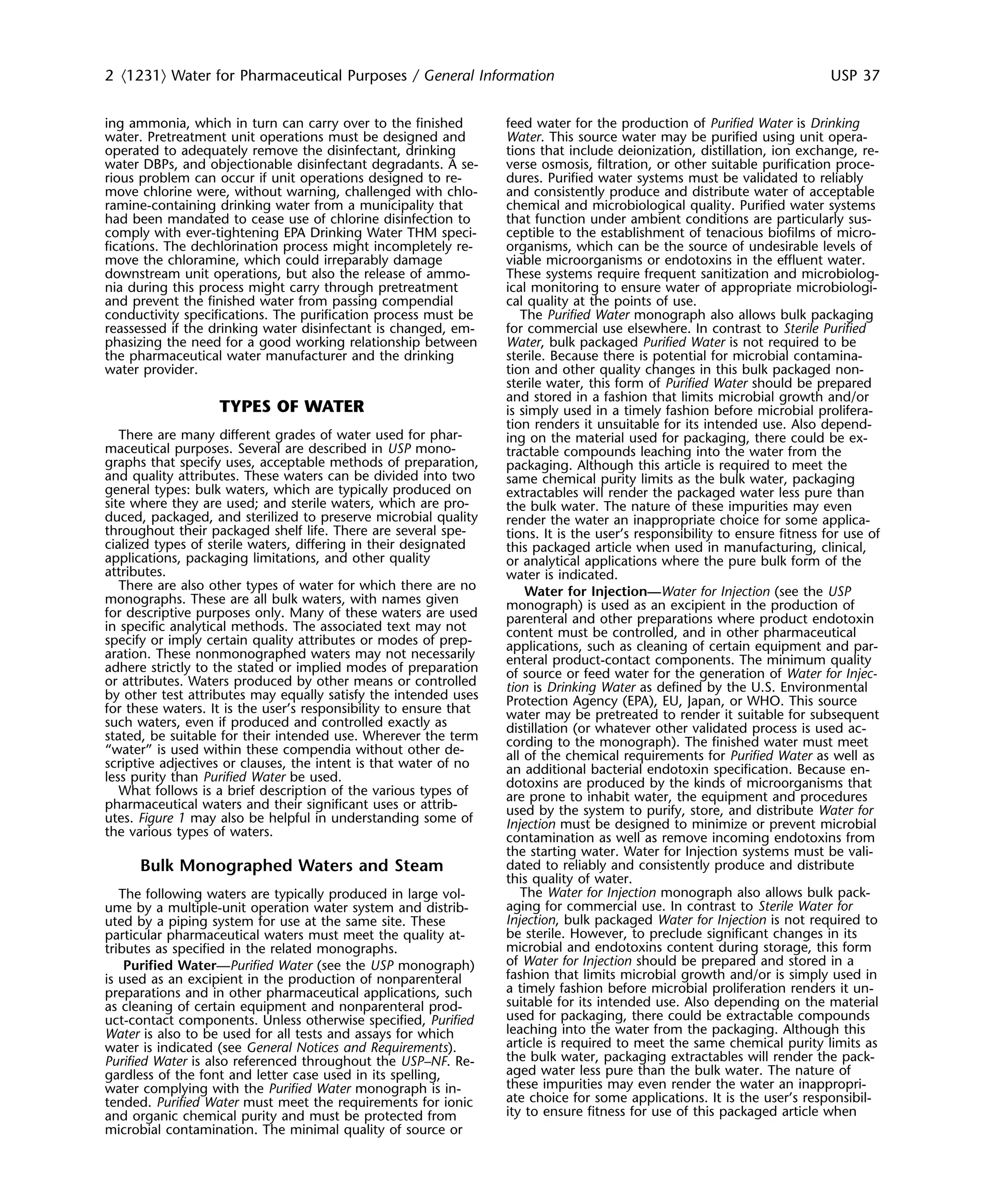 Water for pharmaceutical usage | PDF