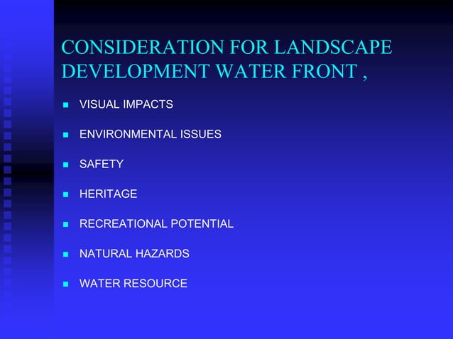 WATER FRONT development consideration while designing | PPT