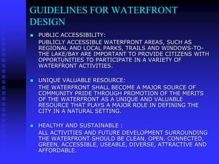 WATER FRONT development consideration while designing | PPT