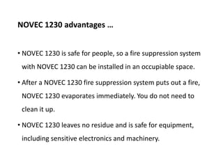 NOVEC 1230 Fire Suppression System Presentation | PPTX