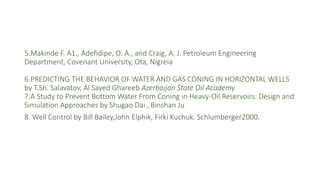 Water coning in oil wells and DWS technology | PPSX