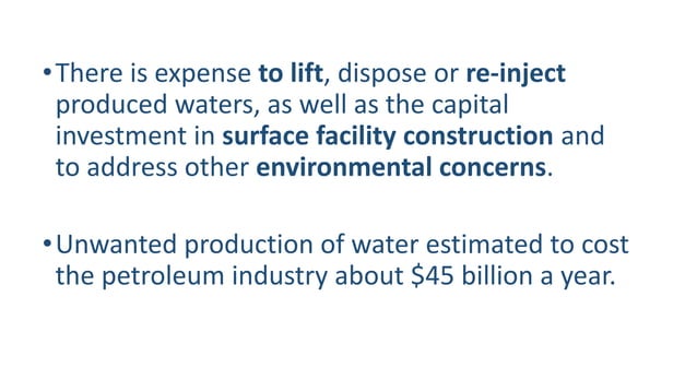 Water coning in oil wells and DWS technology | PPSX | Chemistry | Science