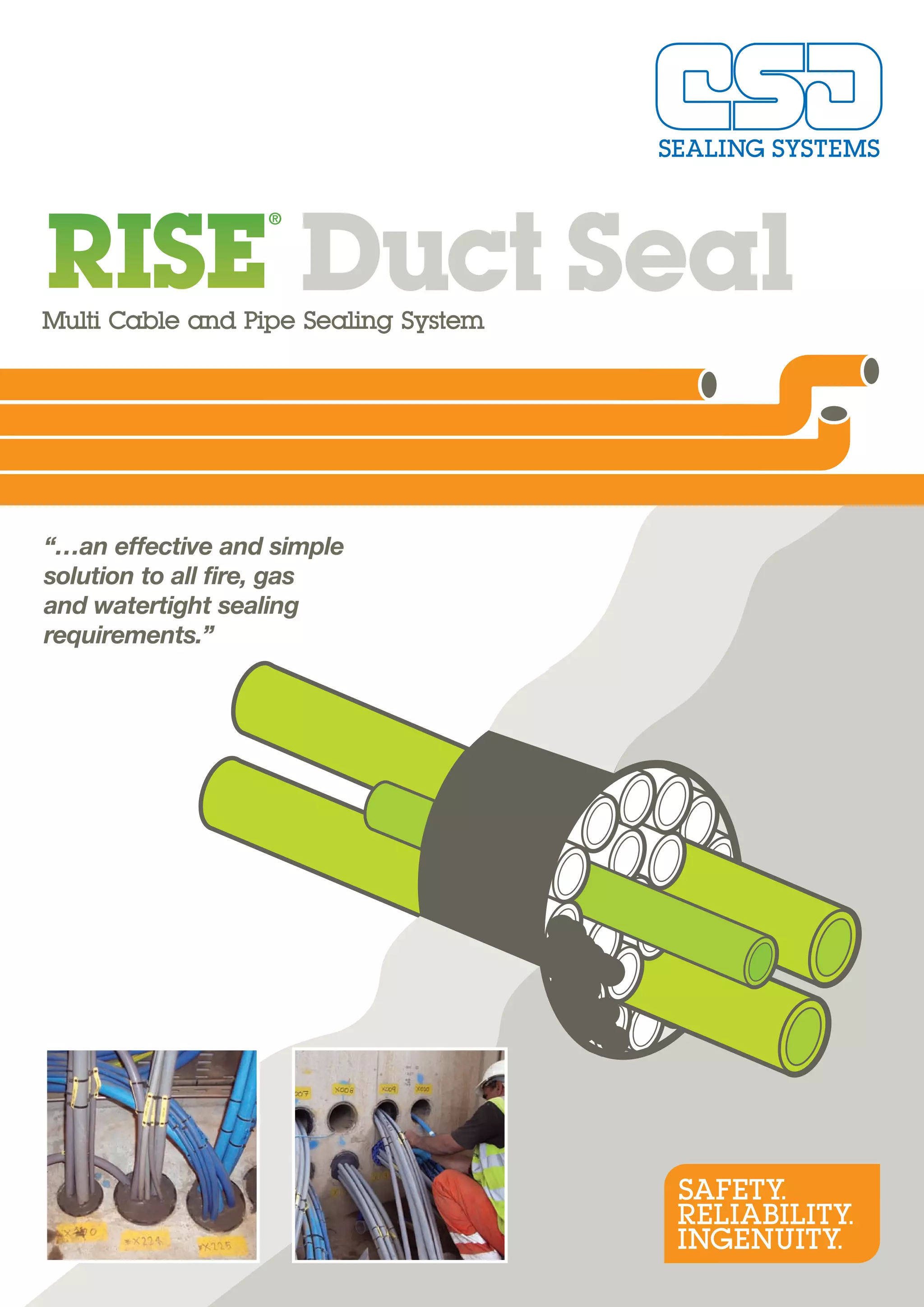 Water, Gas & Fire Tight CSD RISE Duct Sealing System | PDF