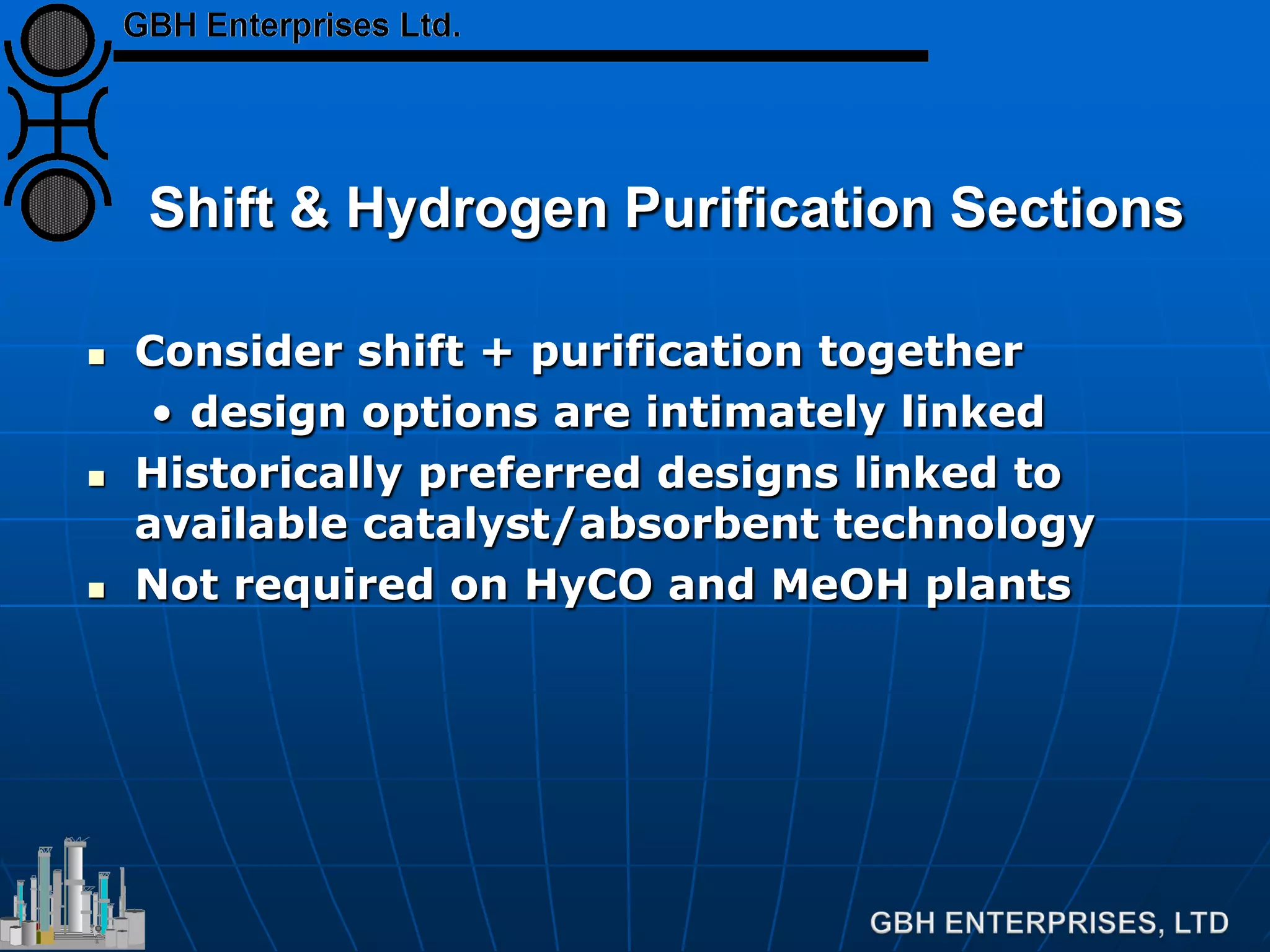 Water Gas Shift & Hydrogen Purification Section Flowsheet | PDF