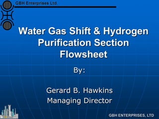 Water Gas Shift & Hydrogen Purification Section Flowsheet | PDF