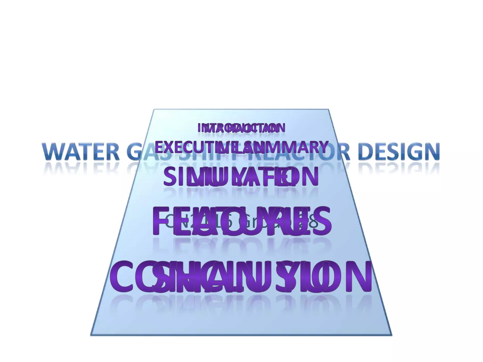 Water Gas Shift Reactor Design | PPTX