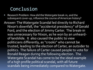 V: Watergate | PPTX | Elections | Politics