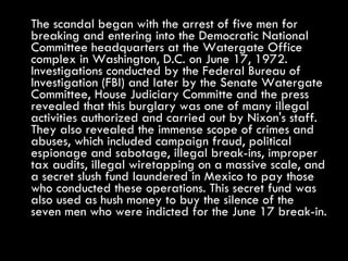 Watergate Scandal | PPT