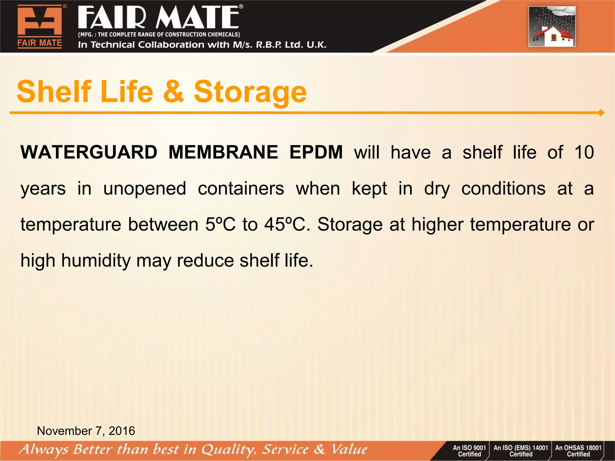 Waterguard membrane epdm | PPT