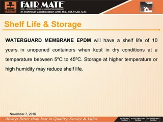 Waterguard membrane epdm | PPT