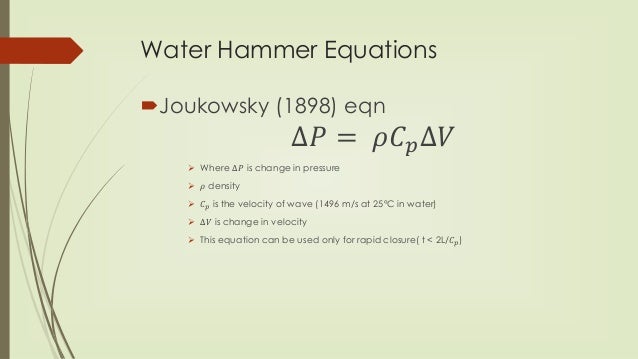 Water hammer