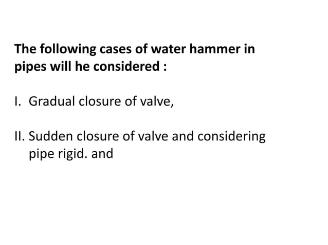 Water hammer in pipe_AMIT | PPTX