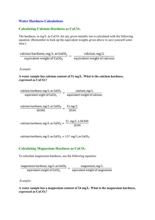 Water Hardness and alkalinity Calculations.docx