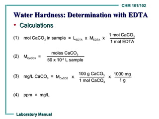 Water hardness edta | PPT