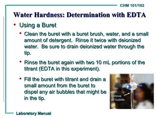 Water hardness edta | PPT